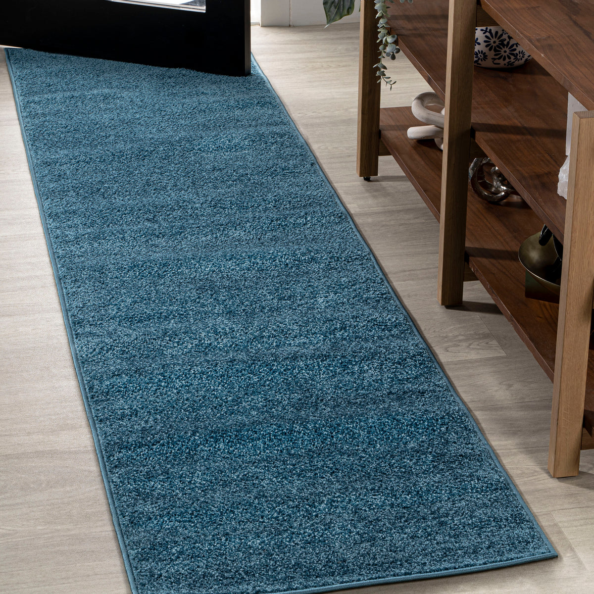 JONATHAN Y Haze 2' x 8' Aqua Blue Low-Pile Runner Rug – Whole sets